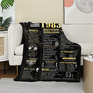 40th Birthday Gifts for Women or Men, Ultra-Soft Micro Flannel Fleece Throw Blanket, Perfect 1983 Birthday Gifts Ideas, Happy 40th Birthday Decorations, 40 Year Old Gifts for Men Women (1983-g)