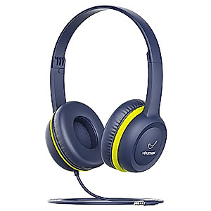 vinamass Kids Headphones, Ear Headphones for Kids, Wired Headphones with Safe Volume Limiter 85dB, Adjustable and Flexible for Kids, Boys, Girls,Suit for School Classroom Students Teens Children