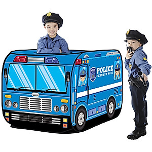 Kiddie Play Pop Up Police Car Tent | Kids Play Tent for Boys & Girls Indoor Outdoor Toy
