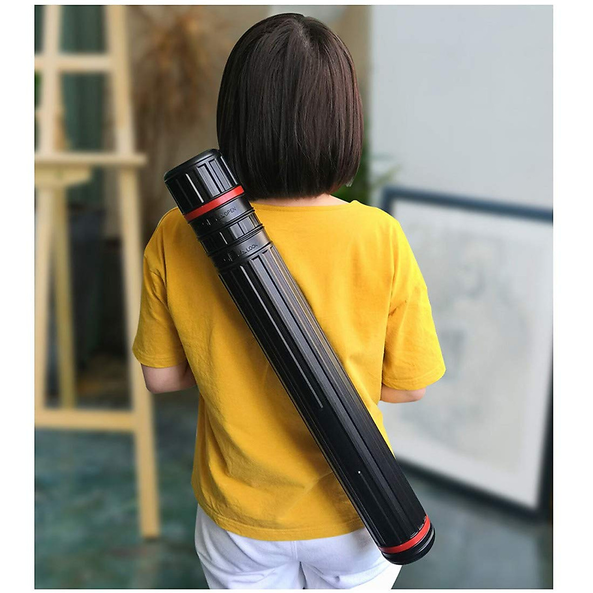 Poster Tube Expandable Blueprint Carrying Transport Tubes, Small 105cm/41",Large135cm/53"Documents Blueprints Artworks Scrolls Tube with Strap Poster Tube (Large77cm-135cm)
