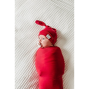 Large Premium Knit Baby Swaddle Receiving Blanket "Mara" by Copper Pearl