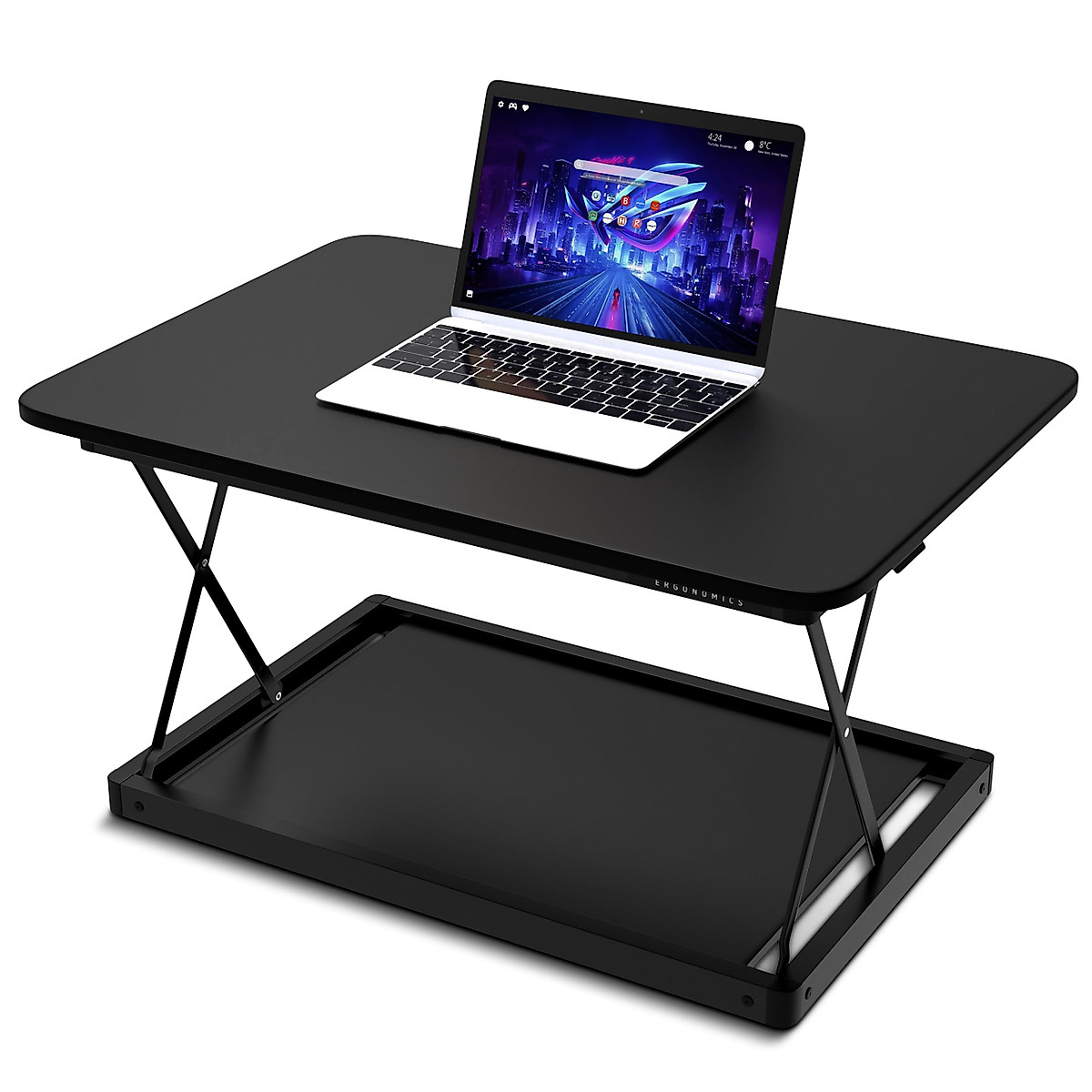 CHANGEdesk MINI Small Standing Desk Converter Height Adjustable Desktop Standing Desk Sit-to-Stand Up Desk Riser Laptop Standing Desk Converter, Black