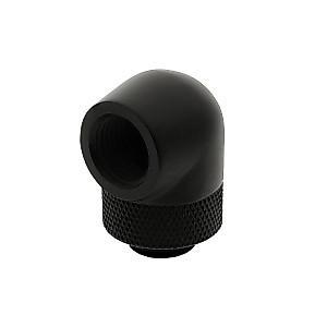 XSPC G1/4" 90 Degree Rotary Fitting V2, Matte Black, 4-Pack