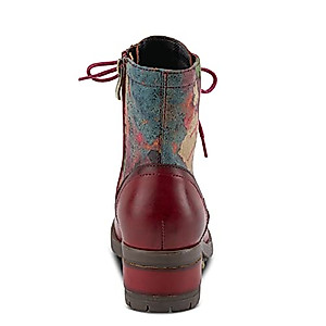 Spring Step Flexus Marty Boots for Women - Ladies Boots with Cozy Flannel Textile Lining - Women's Ankle Boots with Zipper Closure - Red EU 41 / US 9.5-10