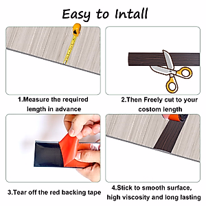 Floor/Door Flat Transition Strip & Self Adhesive Floor Vinyl Floor Edge Trim Laminate Floor Gap Covering Joining Strip