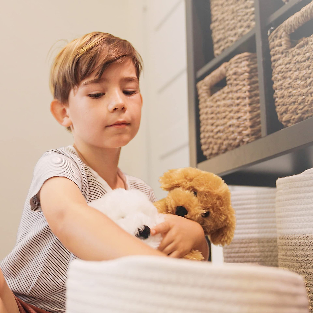 Fluffuns Golden Retriever Stuffed Dog - 9 inches - Cute, 3 Pack Set of Puppy Plush Toy Animals (Brown, Golden, White) Great Gift & Adorable Toy