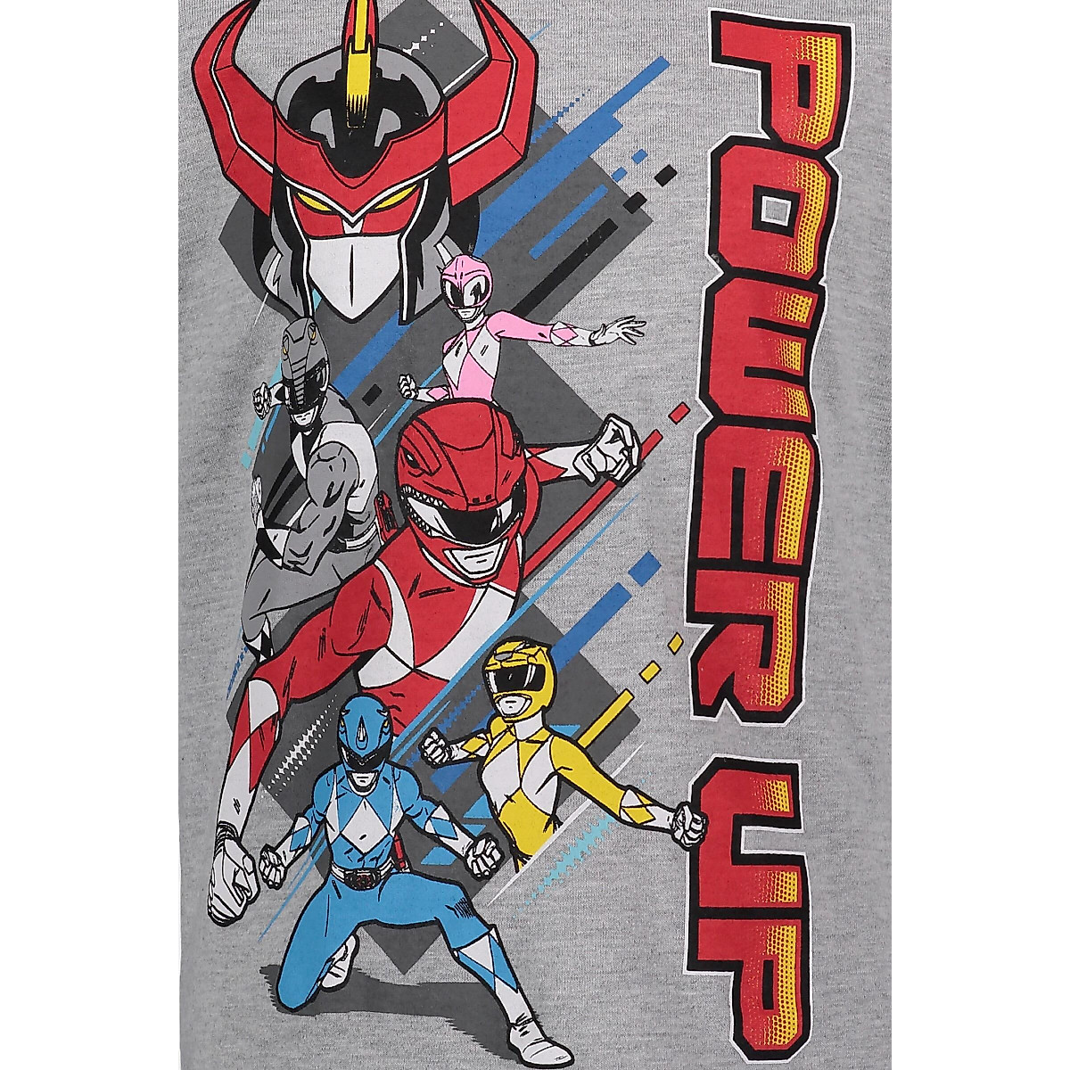 Power Rangers Toddler Boys 2 Pack Graphic Short Sleeve T-Shirt Red Grey 4T