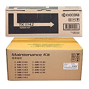 Kyocera TK-1142 Black Toner Cartridge and MK-1142 Maintenance Kit; Compatible with ECOSYS M2035dn/M2535dn and FS-1035MFP/1135MFP