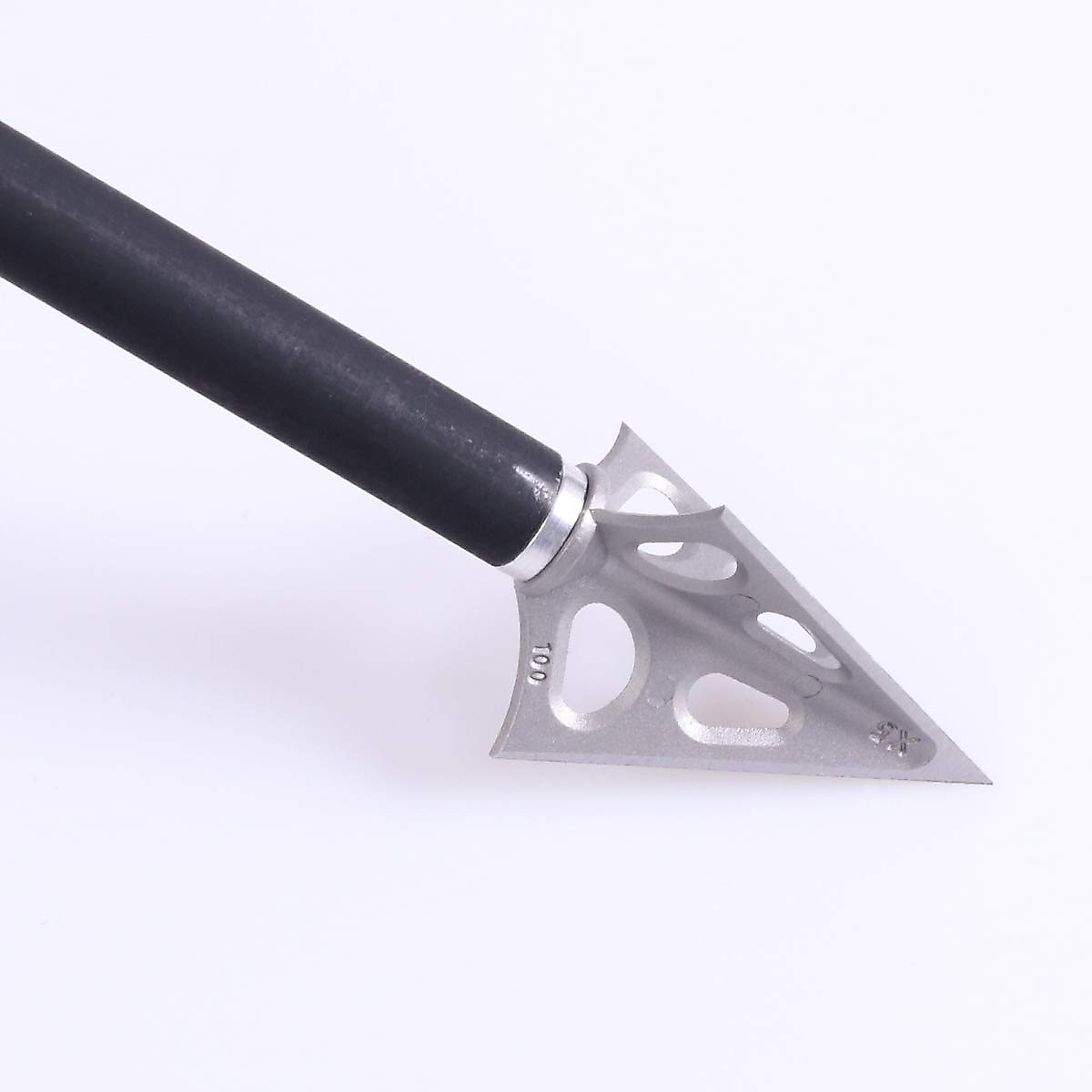 JIANZD Archery Broadheads 100 Grain Fixed Blades Stainless Steel Hunting Broadheads for Crossbow Recurve Bow and Compound Bow
