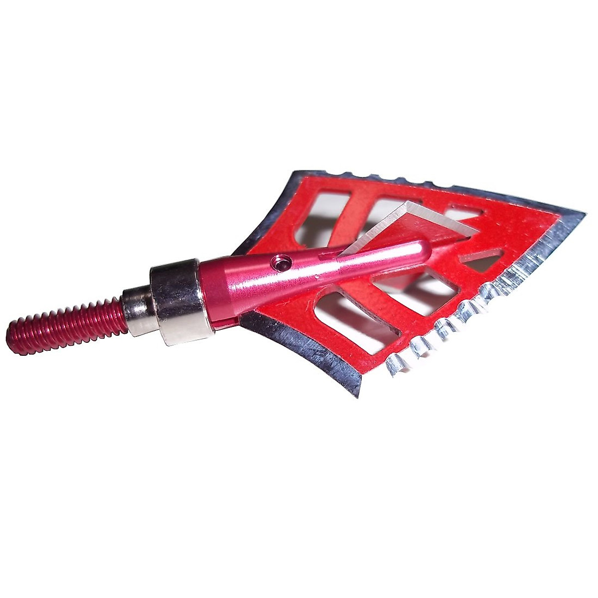 AMEYXGS Broadheads 125 Grain Archery Hunting Arrowheads for Compound Bow Crossbow Fixed Blade 4 Blade broadheads(RED 2)