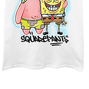 Mens Spongebob Squarepants Classic Shirt - Spongebob, Patrick & Krusty Krab T-Shirt (White, X-Large)