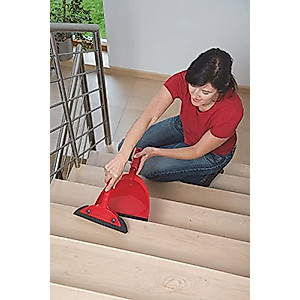 Vileda 158735 Super Classic Broom with Triangular Handle and Super Duster Classic Sweeping Set Broom Set – Red, 16 x 49 cm