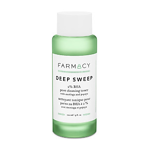 Farmacy 2% Salicylic Acid Toner for Face - Deep Sweep Gentle BHA Exfoliant for Oily Skin - Refines Texture with Papaya Enzymes & Moringa Water for a Healthy-Looking Complexion (120ml)