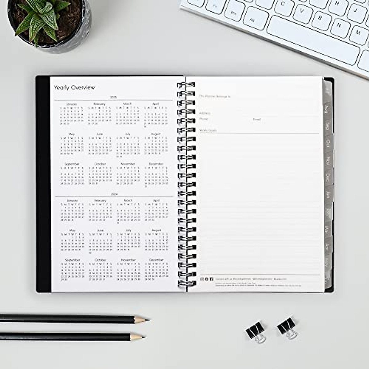 Blue Sky 2023-2024 Academic Year Weekly and Monthly Planner, 5" x 8", Flexible Cover, Wirebound, Enterprise (144720)