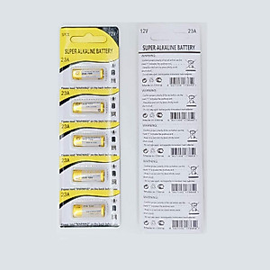 Cotchear A23 12V Alkaline Battery 23A 12 Volt A23 E23A MN21 Replacement Batteries 0% Hg (5Pcs)
