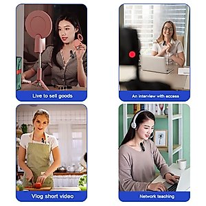 mcoplus 2Pack Plug and Play Wireless Lavalier Microphone for iPhone iPad,2 Clip-on Mics for iPhone Video Recording, YouTube, Interview, TikTok, Vlog, Live Stream,YouTube