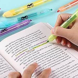 Mr. Pen- Retractable Highlighters, 6 Pack, Pastel Colors, Chisel Tip, No Smear Click Highlighter, Bible Journaling Highlighter, Highlighter Markers Retractable, Highlighter Pens, Mild Highlighters
