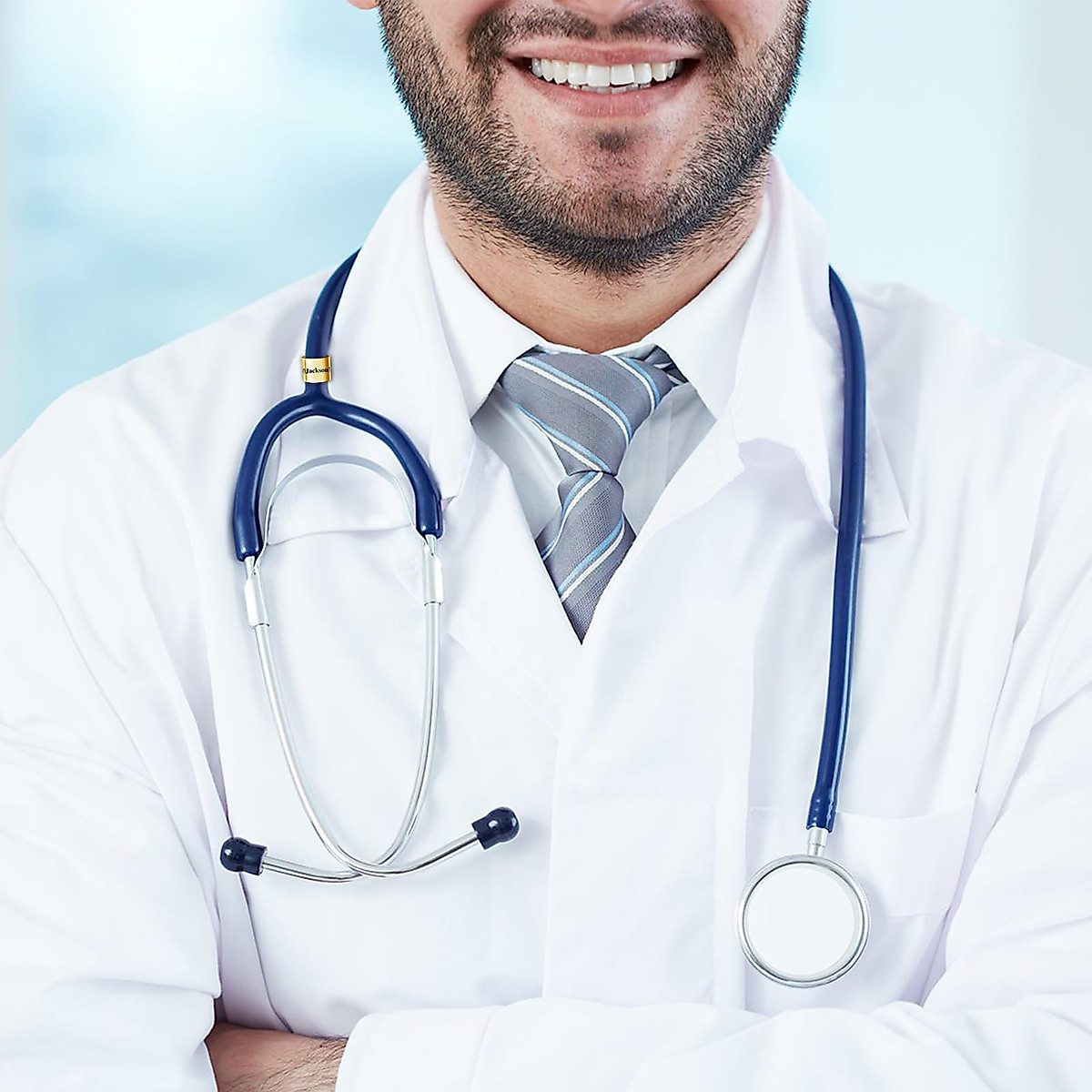 Personalized Stethoscope ID Tag, Stethoscope Charm Personalized Name Charm Wide 3/4"Cuff/Wrap Style Universal Fit Stethoscope Charm…