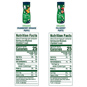 Gerber Up Age Snacks Variety Pack - Organic Yogurt Melts & Organic Puffs, 7Count & Lil Crunchies, Mild Cheddar & Veggie Dip, 8 Count