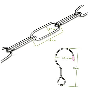 Zerodeko 3pcs Metal Clothing Rack Stainless Steel Chain Portable Drying Rack Clothes Storage Chains Display Hanging Chain Adjustable Clotheslines Clothes Drying Chain Clothes Drying Rack