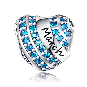 Birthstone Charm for Pandora Charms Bracelet Sterling Silver Bead Birthday Charms 03