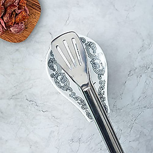 Spoon Rest For Stove Top, Ceramic Spoon Holder For Kitchen Counter Top, White Vintage Coffee Spoon Rest, Cooking Utensil Rest, Premium Farmhouse Kitchen Spatula Rest,1 pcs