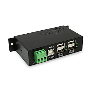 4-Port Industrial USB 2.0 Powered Variable Voltage Input