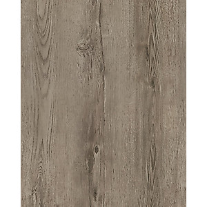 GloryTik 78.7"X17.7" Grey Brown Wood Grain Contact Paper Faux Wood Peel and Stick Wallpaper Wood Removable Self Adhesive Waterproof Wallpaper