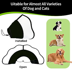 Large Dog Cone, YYCXYCYC Soft Dog Cone for Large Dogs, Dog Recovery Collar Cones After Surgery, Adjustable Pet Neck Medical Cone for Large Dogs to Stop Licking (L - Circumference: 15”-18.5”)