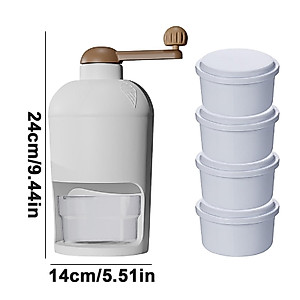 Ice Shaver, Slushie Maker with 4pcs Ice Mold, Portable Ice Shaver for Home Use, Shaved Ice Maker Machine for Snow Cones, Frozen Cocktails, Flavored Health