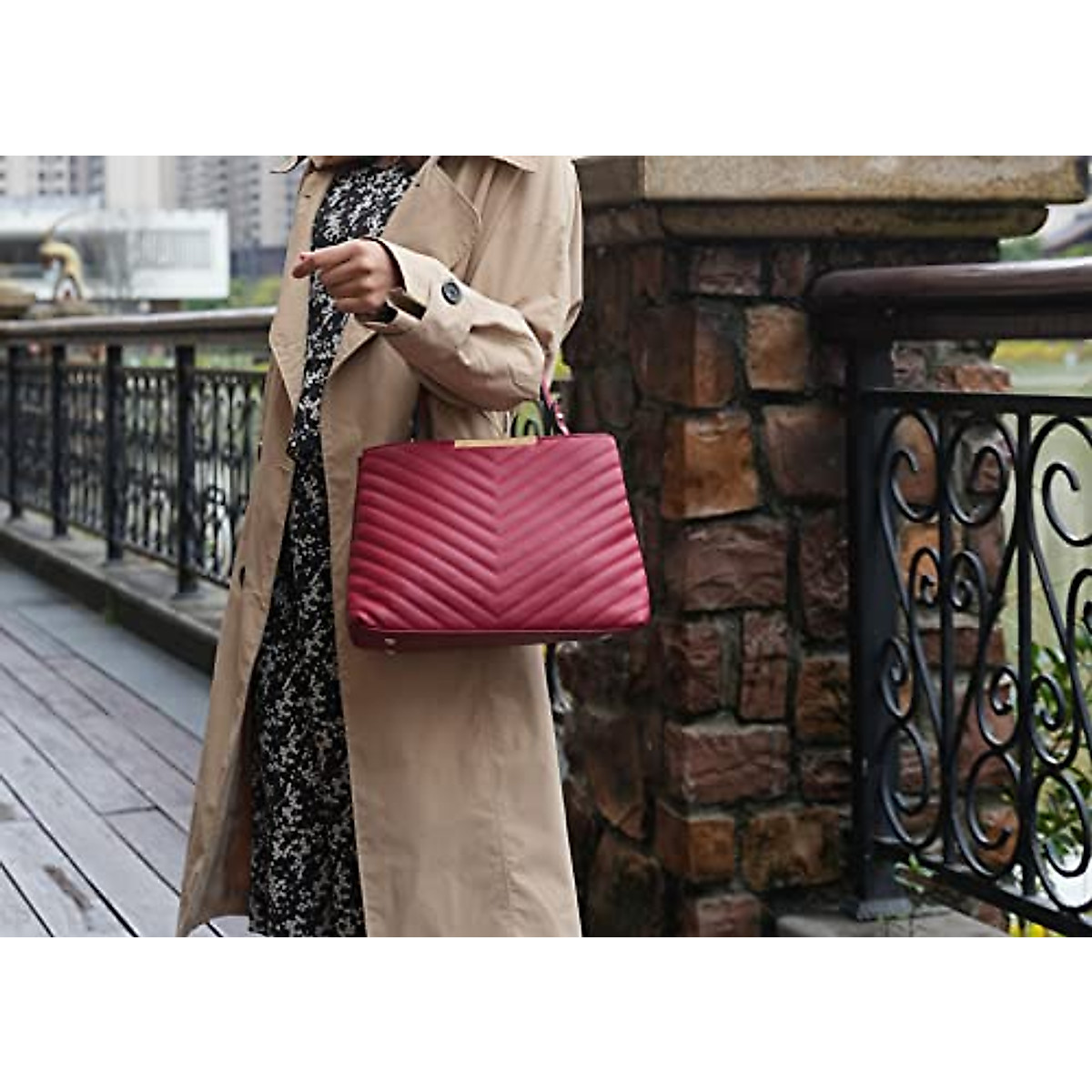 MKF Collection Satchel Bag for Women’s Crossbody Tote Handbag Top-Handle Purse