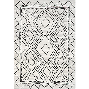 nuLOOM Mila Moroccan Diamond Trellis Area Rug, 7x9, Grey