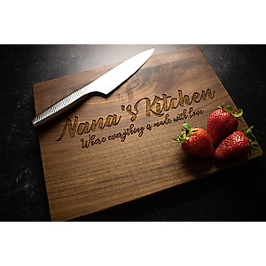 Nana’s Kitchen | Personalized Cutting Board | Engraved Nana's Granny's Grandma's Gigi's MiMi's Kitchen | Custom Housewarming Christmas 087