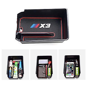 Jaronx Compatible with BMW X3 Console Organizer 2023 2022 2021 2020 2019 2018 G01, Compatible with BMW X4 Center Console Storage Box 2019-2023 G02, Console Storage Tray Organizer Accessories