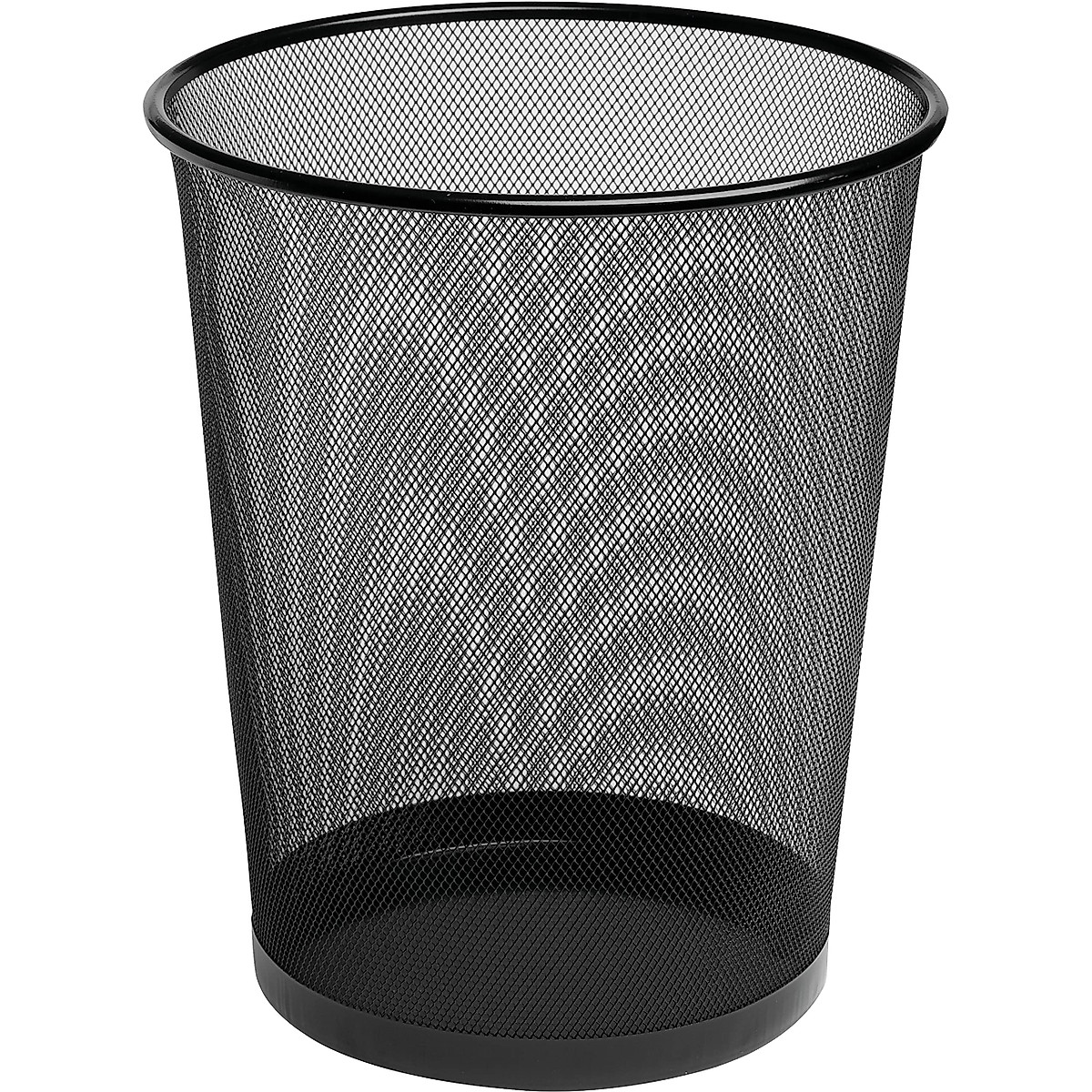 Rolodex Mesh Round Wastebasket, 4.5 gal, Mesh, Black