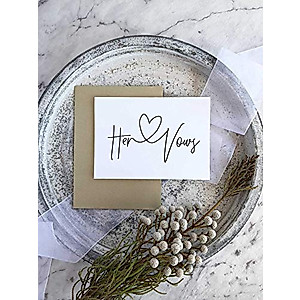 His and Hers Vows Wedding Day Vow Card Set Black and White Marriage Vow Books for Bride and Groom