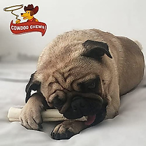 Cowdog Chews 5-6 Inches Rawhide Retriever Roll - Chewing Dog Treat, 100% Natural - Natural Grass Fed Livestock Sourced (50 Pack)