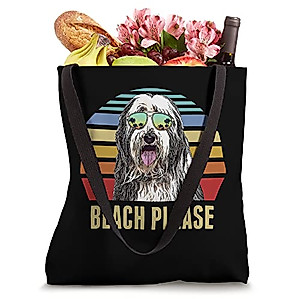 Beach Please Bearded Collie Dog Funny Summer Tote Bag