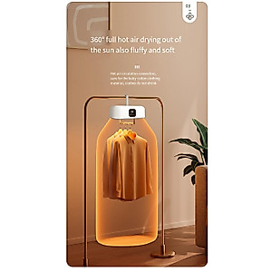 Portable Clothes Dryer Portable Dryer for Apartments, Dorm, RV, Compact Foldable Electric Drying Machine with Dry Bag Delicate Garments, Mini Laundry Dryer Remote Control, Foldable Electric Drying