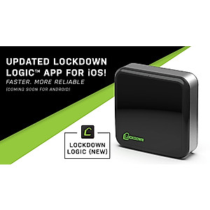Lockdown Puck Monitoring System with WiFi, Free Updated App, Door Sensor, Motion and Temperature Detection and Easy Install for Vault, House and Room Security