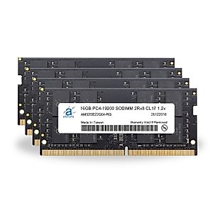 Adamanta 64GB (4x16GB) Memory Upgrade Compatible for 2017 Apple iMac 27" Retina 5K Display DDR4 2400MHz PC4-19200 SODIMM 2Rx8 CL17 1.2v Dual Rank RAM DRAM