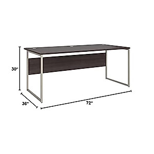 Bush Business Furniture Hybrid Computer Table Desk with Metal Legs, 72W x 36D, Storm Gray
