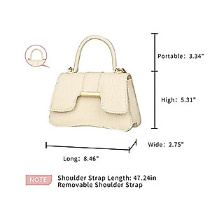 SHUIANGRAN Fashion Cross-body bags for women Womens Purses PurseCrocodile Ladies BagSingle-shoulder Crossbody Handbag White