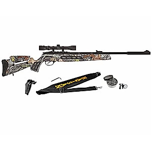 Hatsan Mod 125 Sniper Camo .22 Cal 1250 FPS / 33 FPE - Vortex Piston Break Barrel Air Rifle 22 Caliber + 3-9×40 Scope, Adjustable Cheek Piece & QuietEnergy QE air Gun + Wearable4U 250x Pellets Bundle