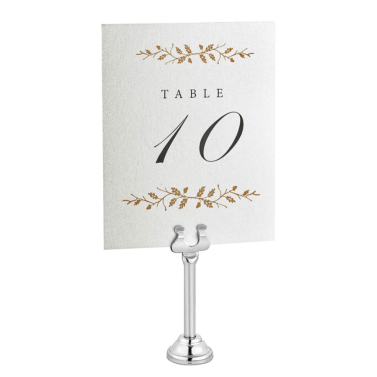 Alpine Industries 3" Harp Style Place Card Holder - Table Card Holder - Tabletop Menu Holder - Table Number Holder -Great for Restaurants, Weddings Banquets - Silver (12 Pack),495-12-CRM