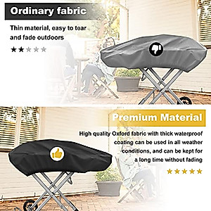 tonhui Grill Cover for Weber Traveler Portable Gas Grill 9010001, Outdoor Heavy Duty Waterproof Oxford Fabric Weather Resistant
