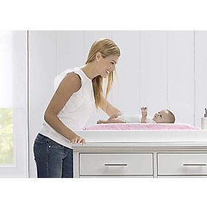 Serta Perfect Sleeper Contoured Changing Pad with Plush Cover, Pink