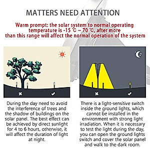 Solar Lights Outdoor, Disk Lights Solar Powered - 8 Led, Outdoor in-ground Solar Lights for Landscape, Walkway, Lawn, Steps Decks, Pathway Yard Stairs Fences, LED lamp, Waterproof (Warm White-8pcs)