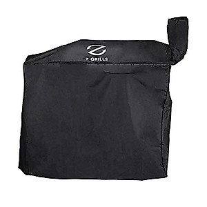 Z GRILLS ZPG-700D3 8 N 1 Wood Pellet Portable Stainless Steel Grill Smoker for Outdoor BBQ Cooking with Digital Temperature Control and Grill Cover, Silver