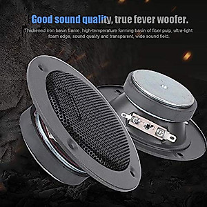 Magnetic Loudspeaker, 3 Inch Full Range Audio Speaker Stereo Woofer Magnetic Circuit Design Tweeter Speaker.
